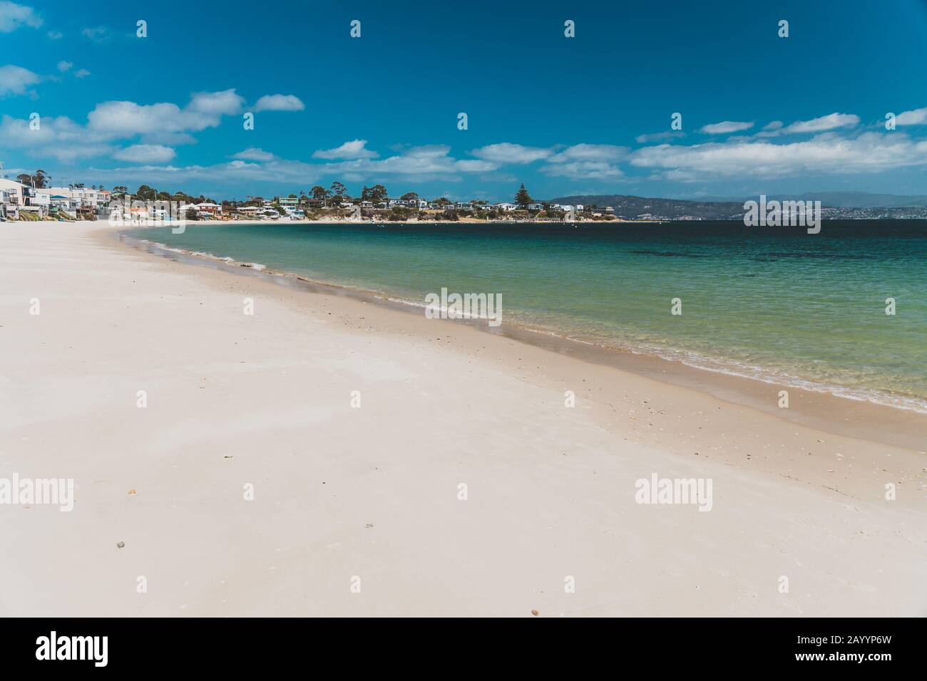 OPOSSUM BAY, TASMANIA - 16th February, 2020: view of Opossum Bay Beach ...