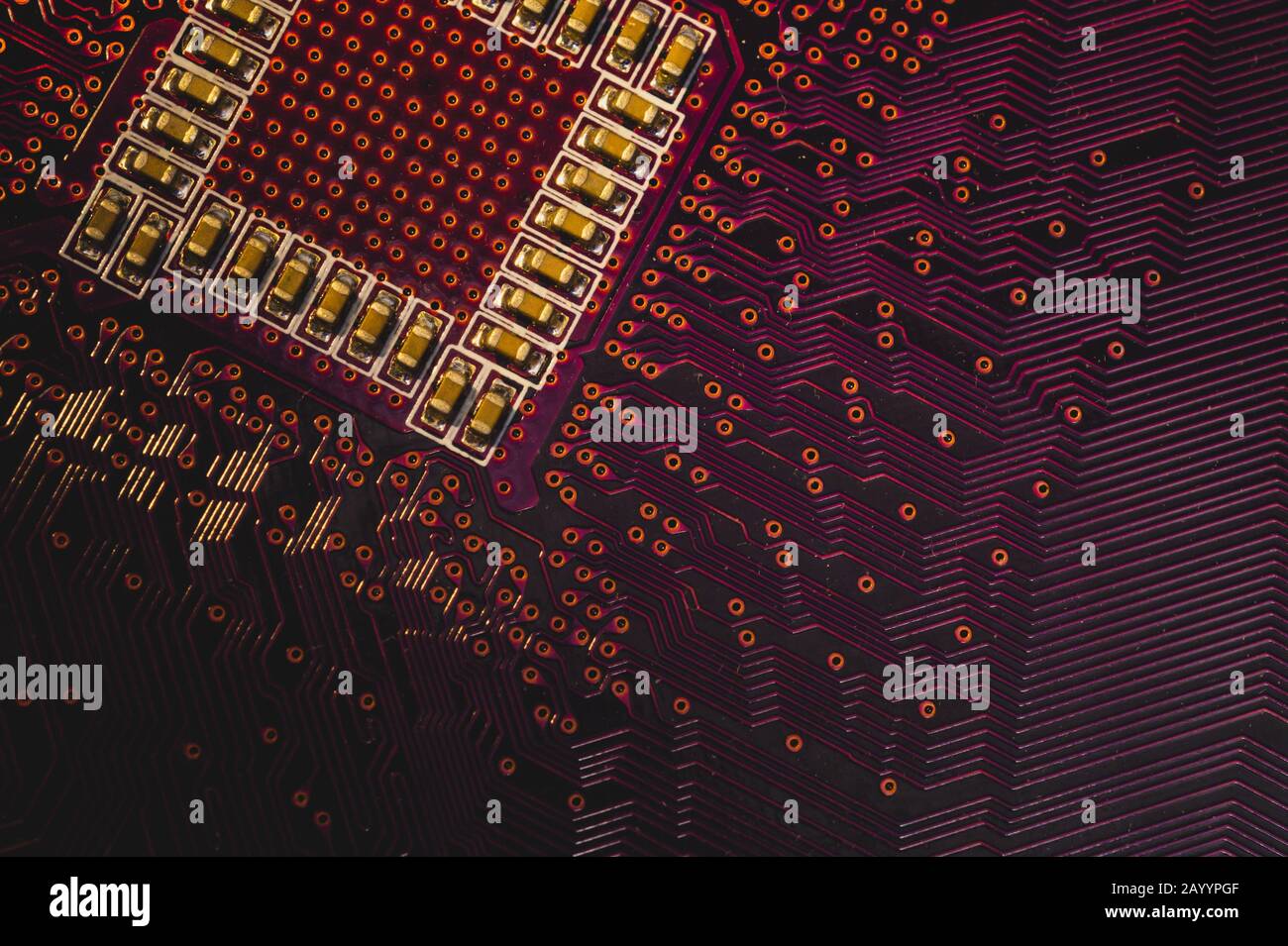 Electronic circuit board abstract background. computer motherboard ...