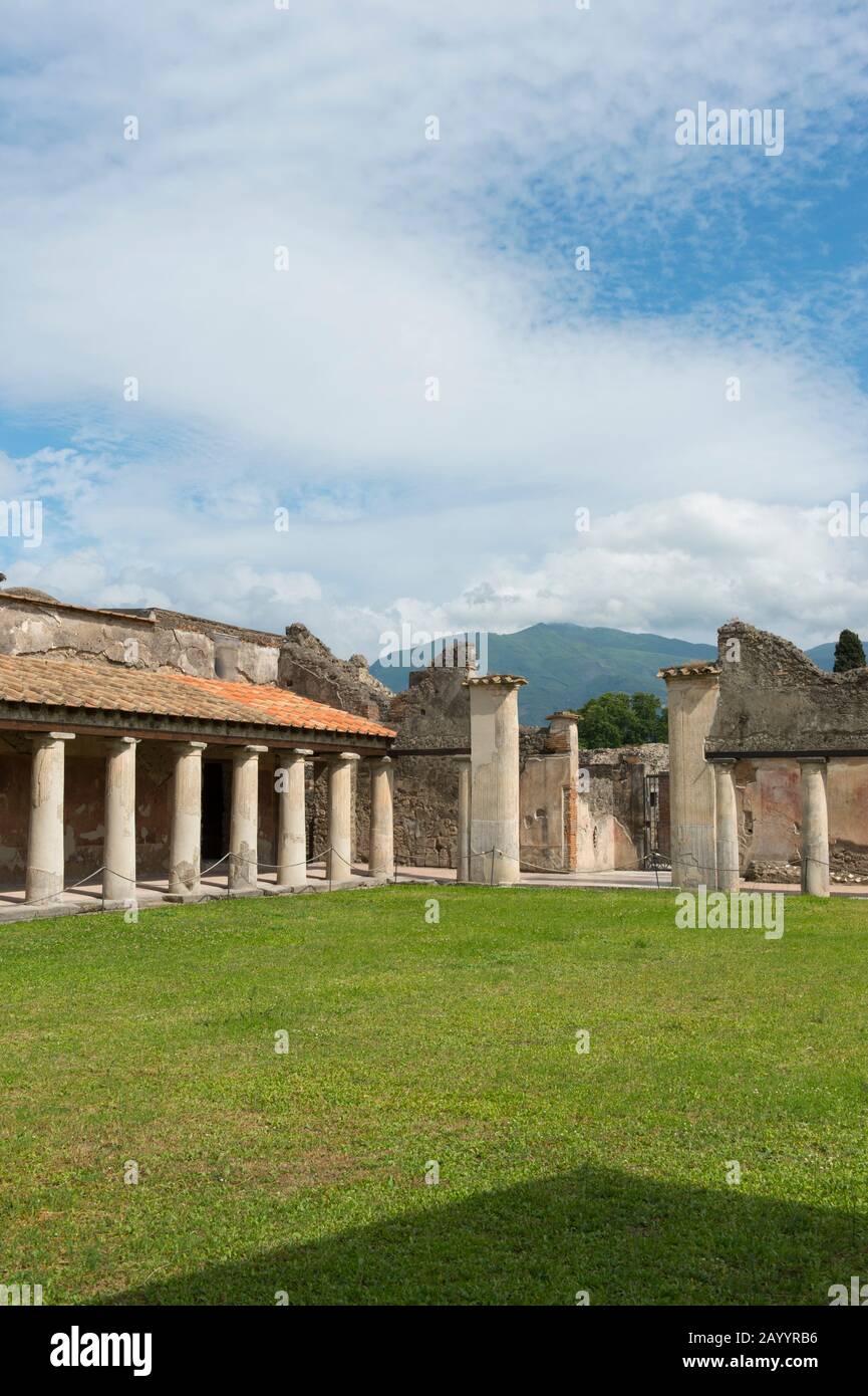 The Stabian Baths Palaestra in Pompeii, Italy, are probably dating back ...