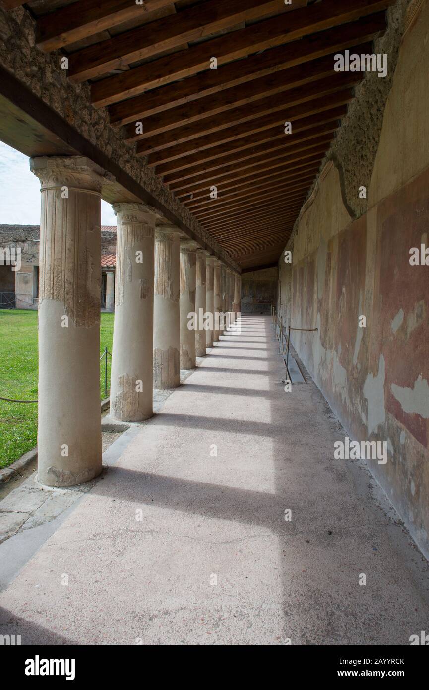 The Stabian Baths Palaestra in Pompeii, Italy, are probably dating back ...