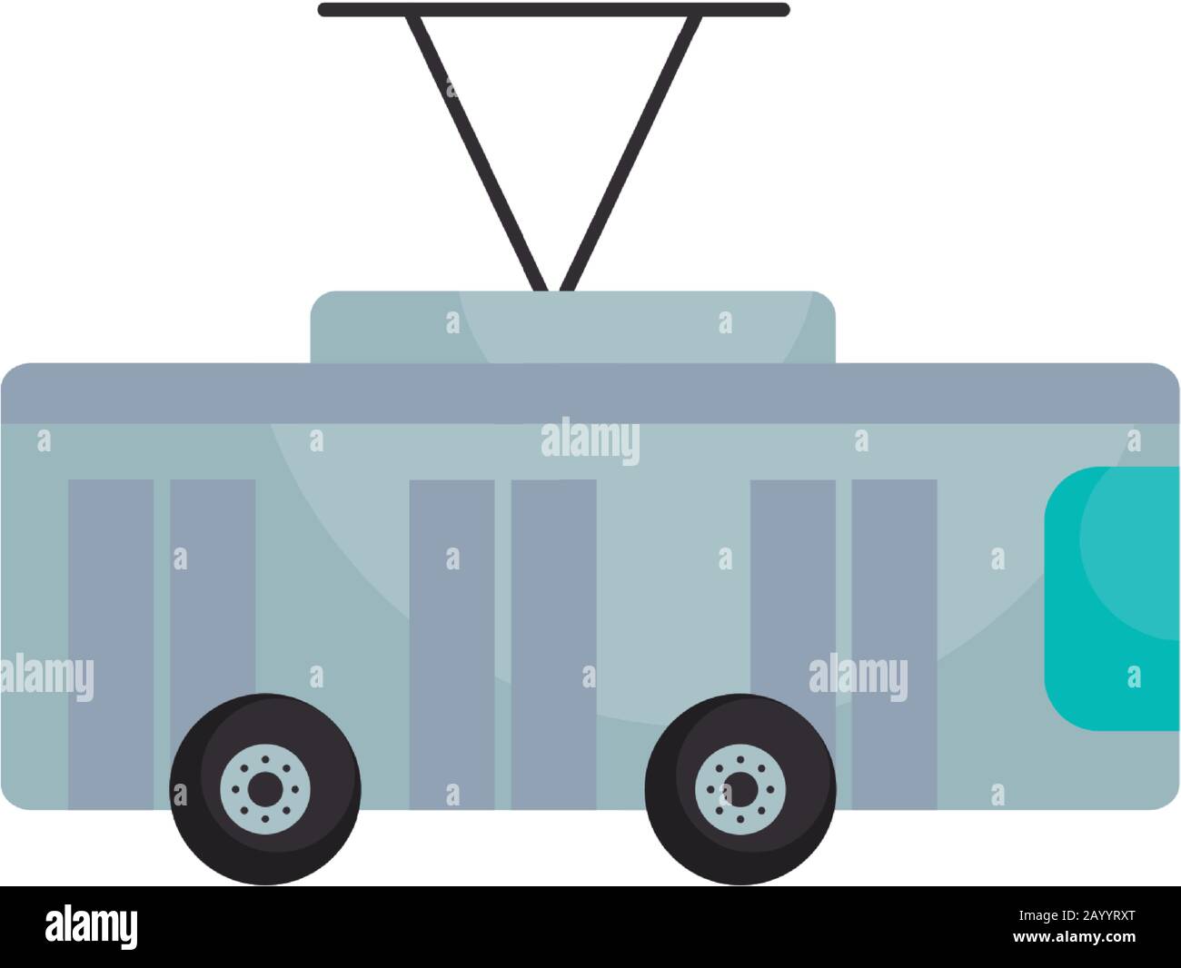 Cable bus vehicle flat style icon design, Transportation travel trip ...