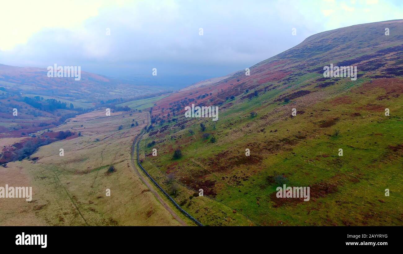 The amazing landscape of Brecon Beacons National Park in Wales Stock ...