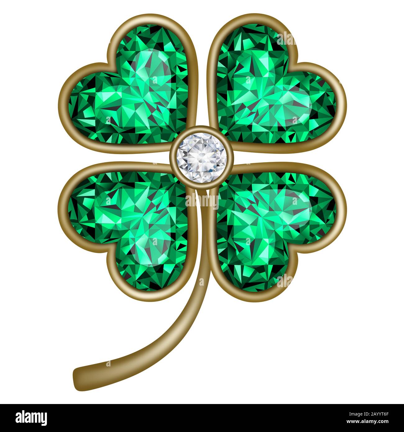 Four leaves clover on hi-res stock photography and images - Alamy