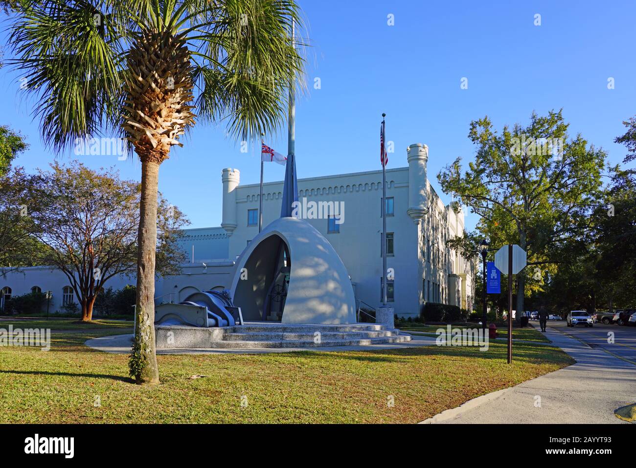 CHARLESTON, SC -21 NOV 2019- View of the campus of The Citadel, the ...