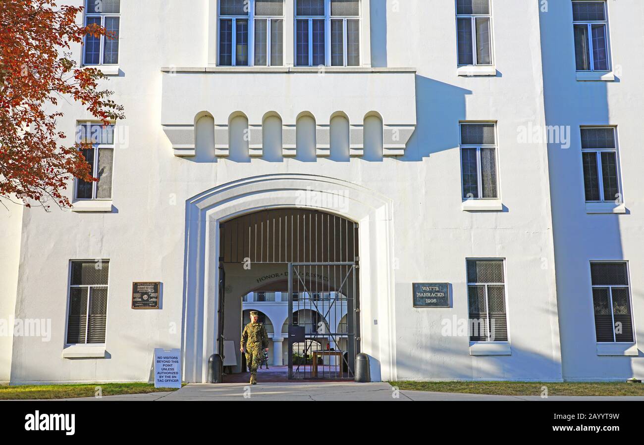 CHARLESTON, SC -21 NOV 2019- View of the campus of The Citadel, the ...