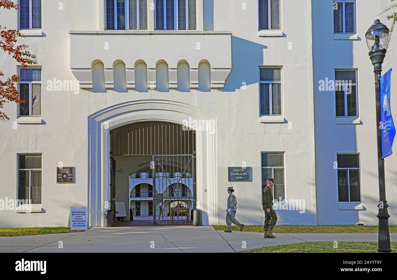 CHARLESTON, SC -21 NOV 2019- View of the campus of The Citadel, the ...