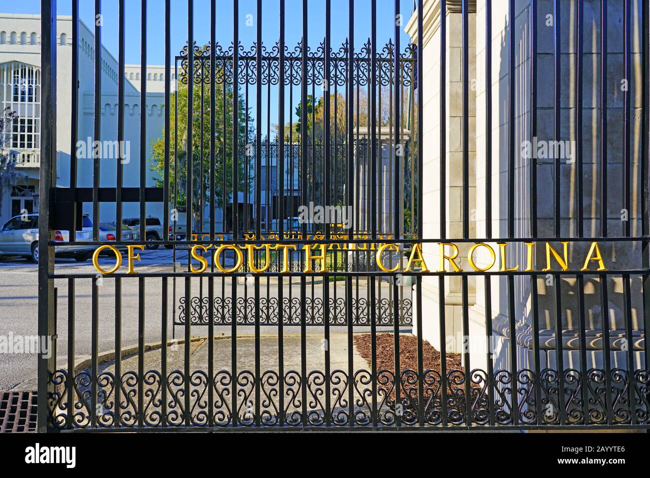 CHARLESTON, SC -21 NOV 2019- View of the campus of The Citadel, the ...