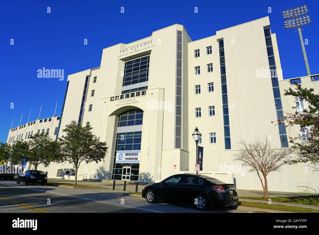 CHARLESTON, SC -21 NOV 2019- View of the campus of The Citadel, the ...