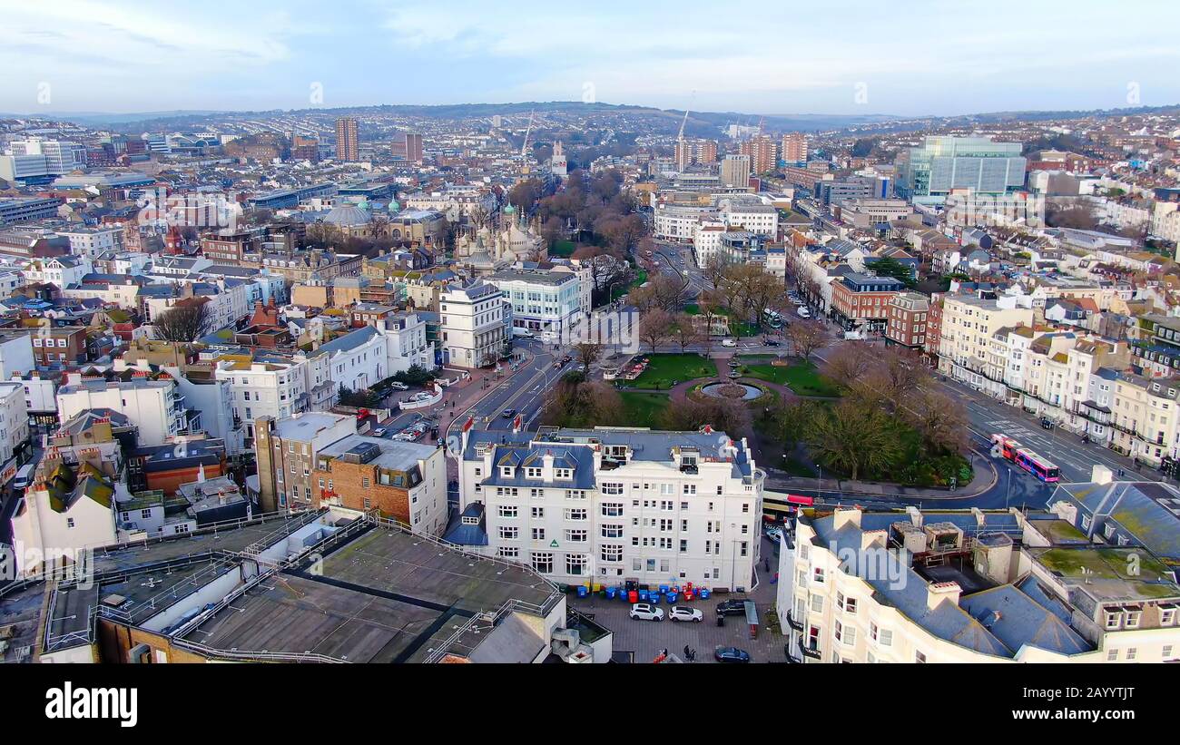 Aerial view brighton pavilion hi-res stock photography and images - Alamy