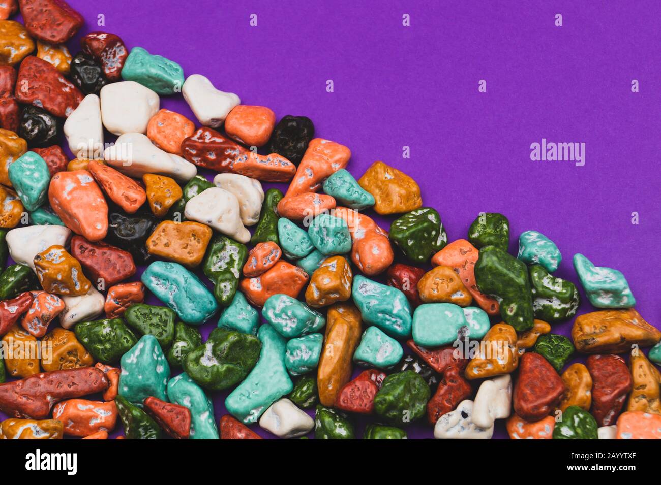 Candy pebbles. sweets in the form of colored stones. colorful candies ...