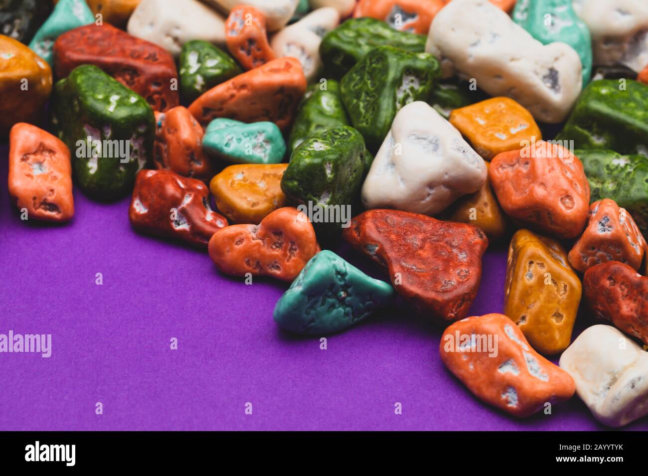 Candy pebbles. sweets in the form of colored stones. colorful candies ...