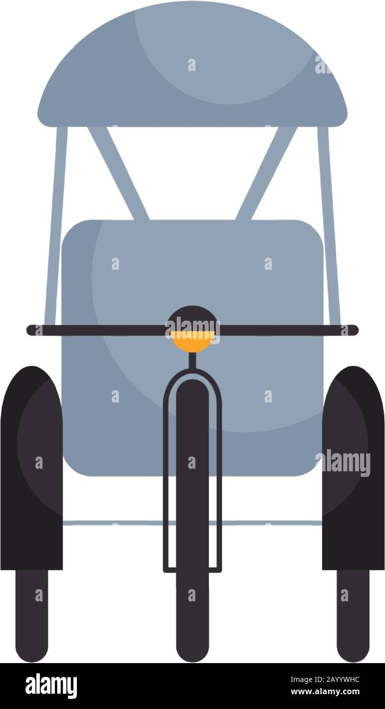 bike with cart flat style icon design, Vehicle bicycle cycle healthy ...