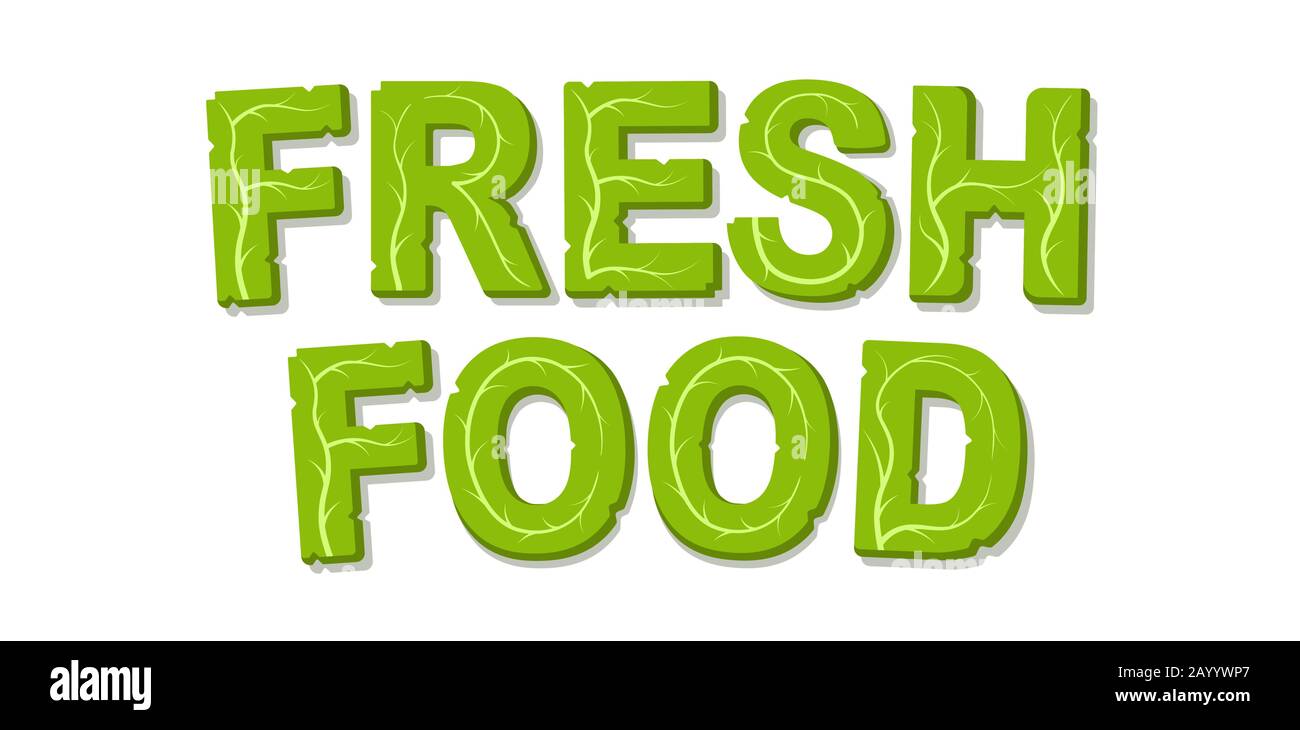 Fresh food design template with place for your text. Vegetable lettuce ...