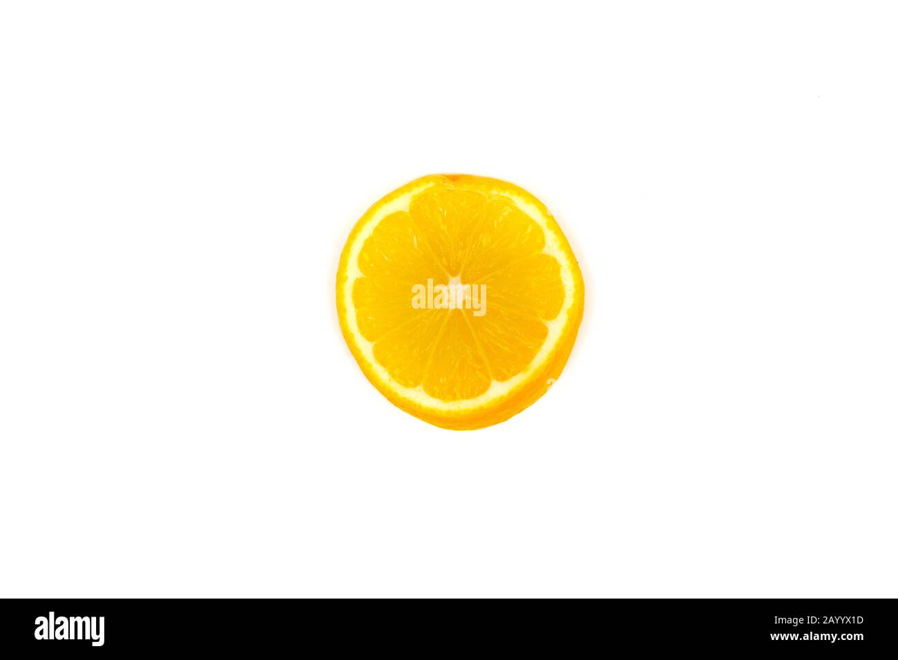 Collection of orange slices. Circle orange fruit slice isolated on ...