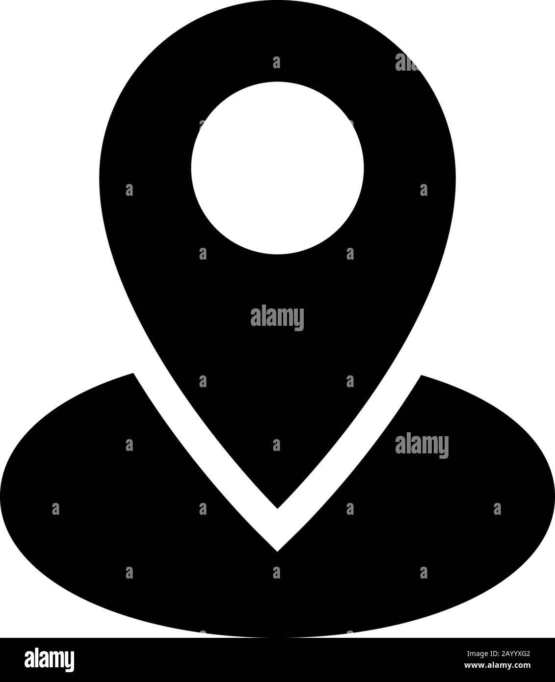 Vector illustration, map pin icon design template Stock Vector Image ...