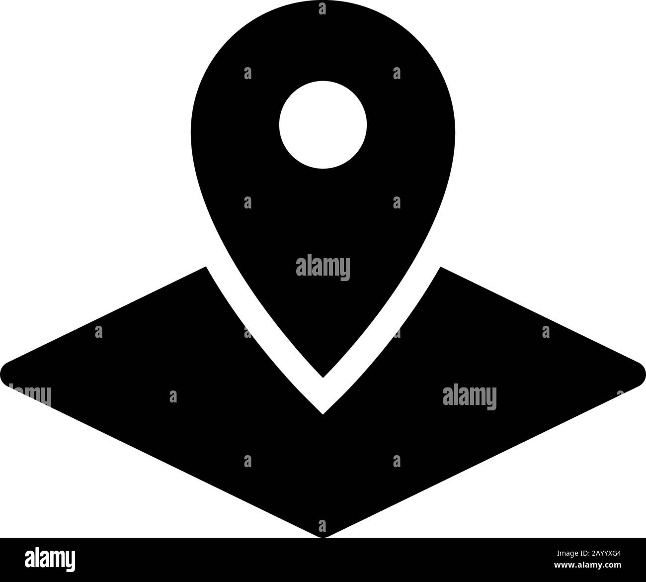 Vector illustration, map pin icon design template Stock Vector Image ...