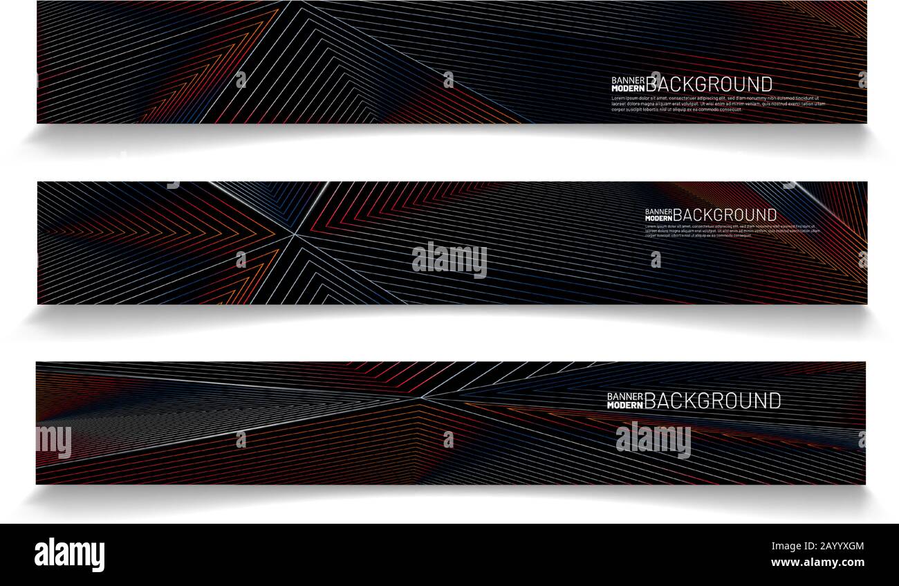 Collection of rectangular banners. Abstract vector background for your ...