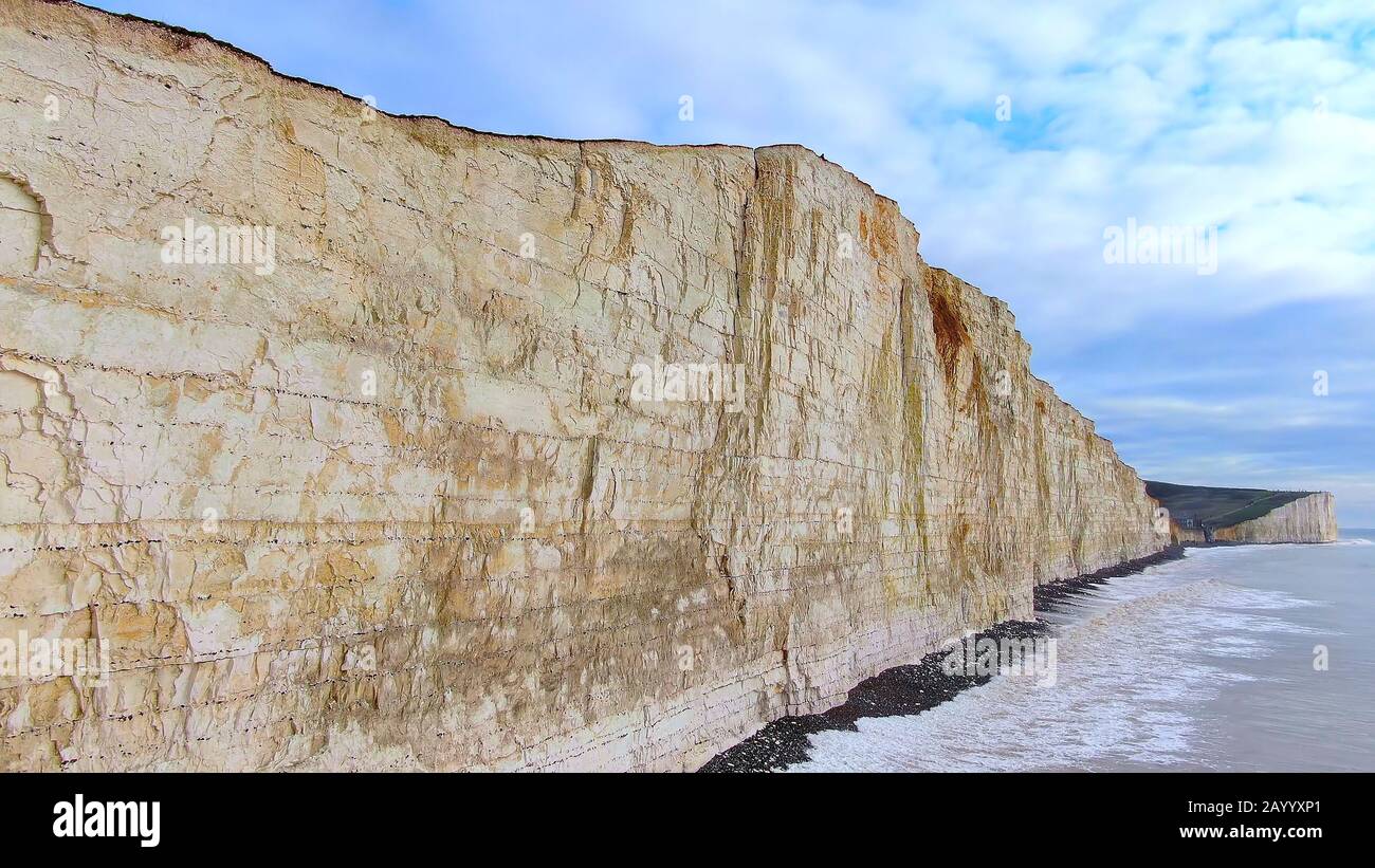 White cliffs at the English coast - aerial view Stock Photo - Alamy