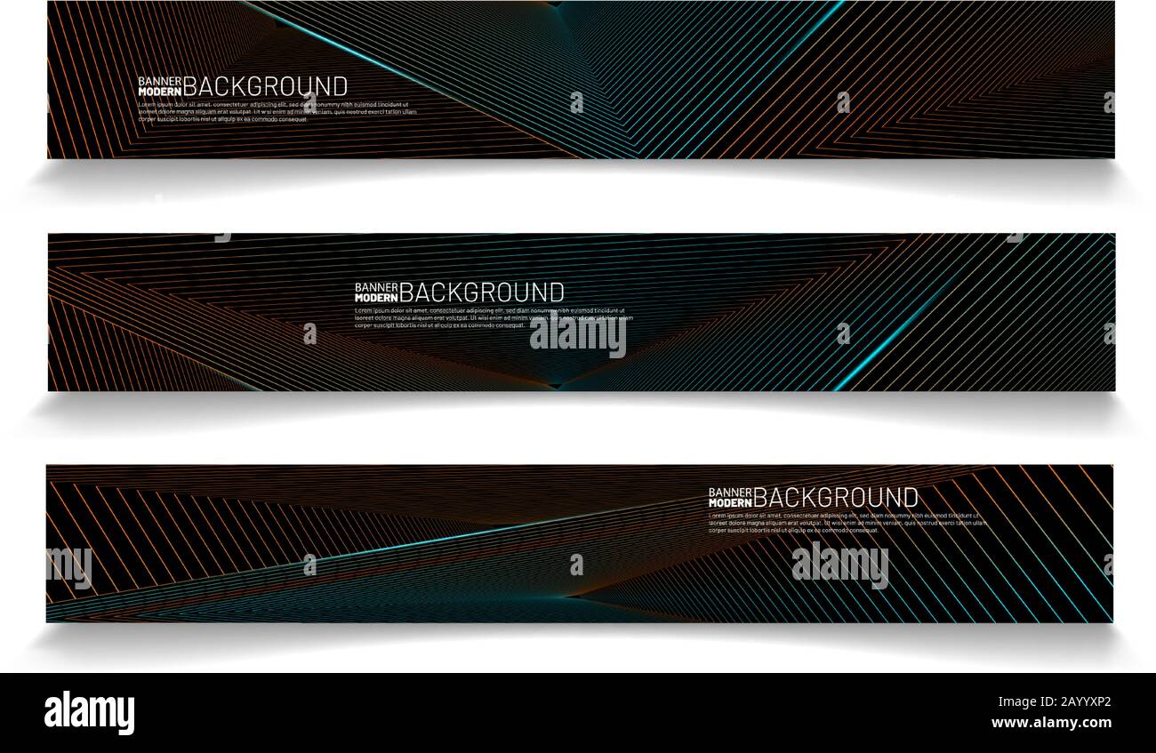Collection of rectangular banners. Abstract vector background for your ...