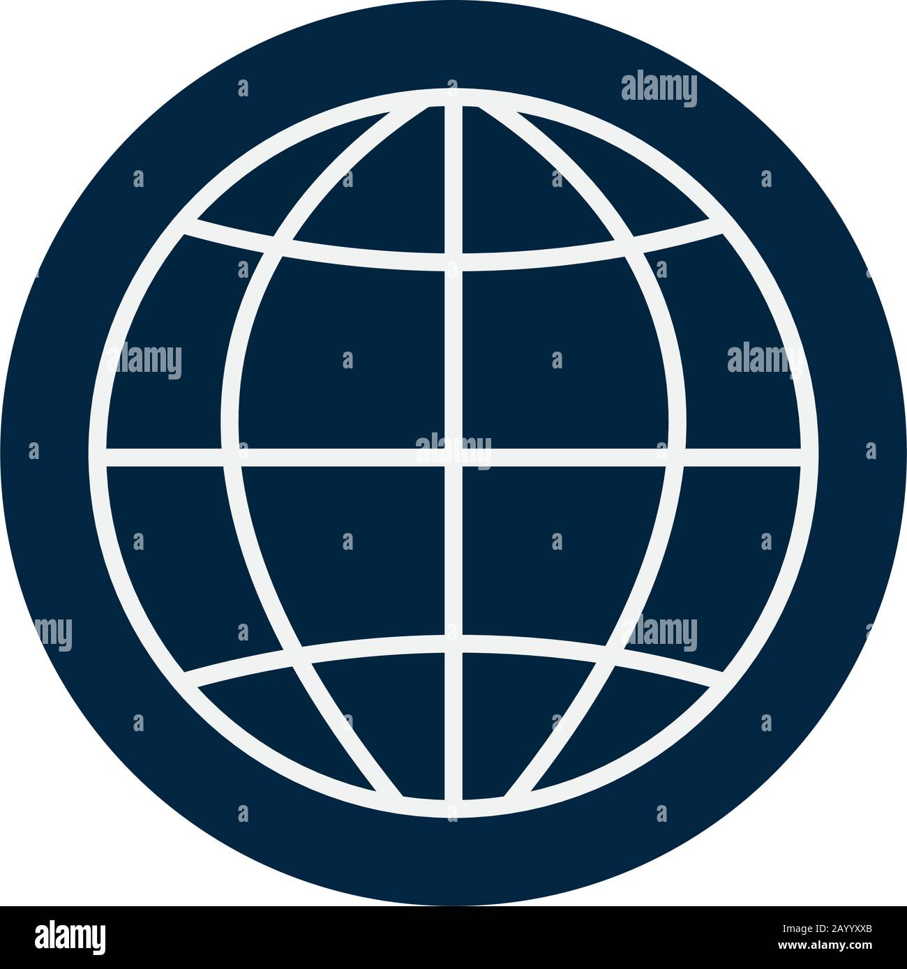 Global sphere line block style icon design, Communication internet connectivity web technology ...
