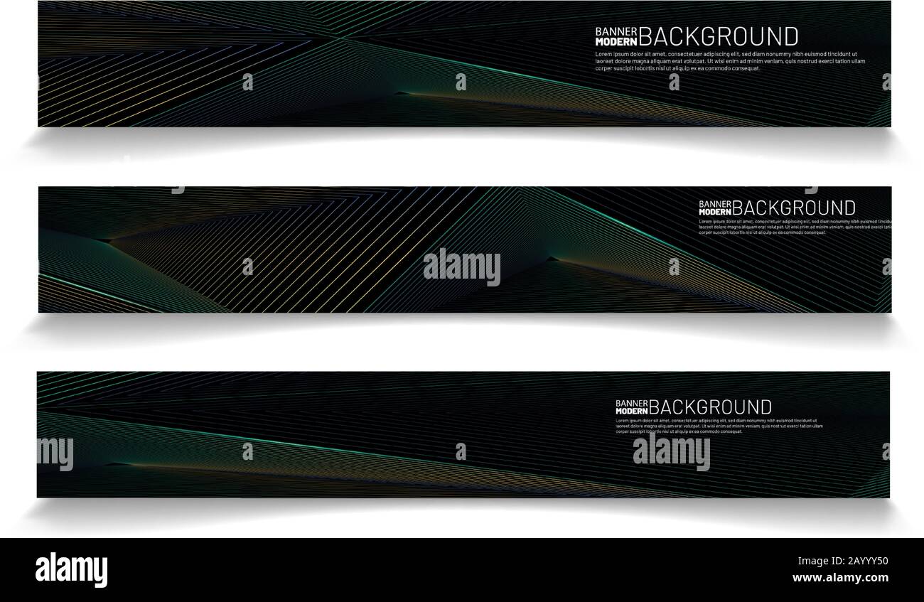Collection of rectangular banners. Abstract vector background for your ...