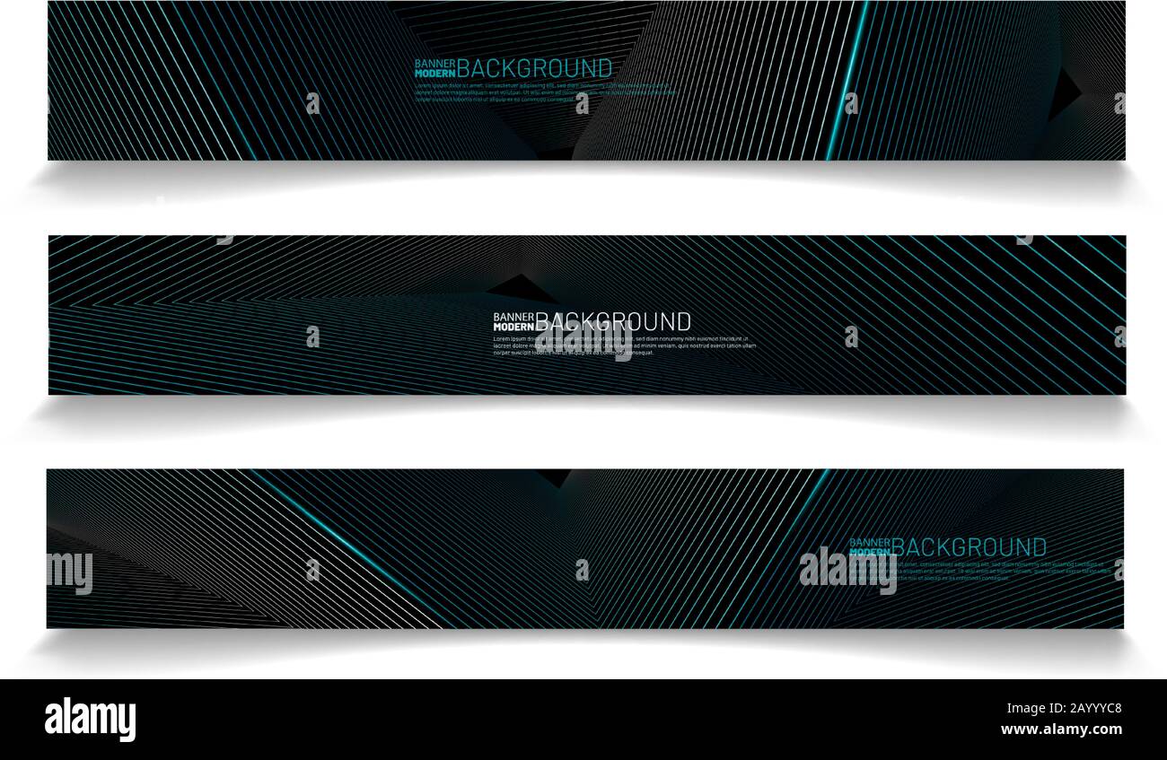 Collection of rectangular banners. Abstract vector background for your ...