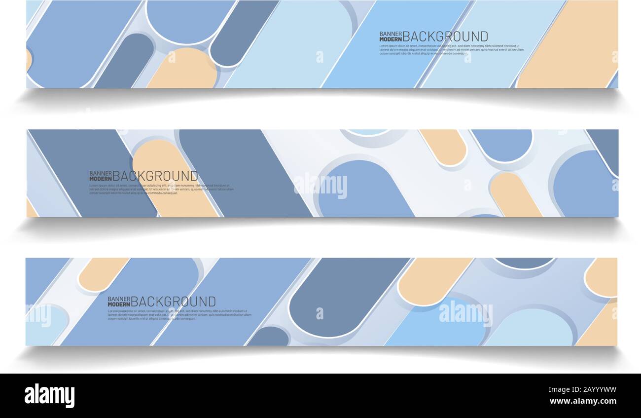 Collection of rectangular banners. Abstract vector background for your ...