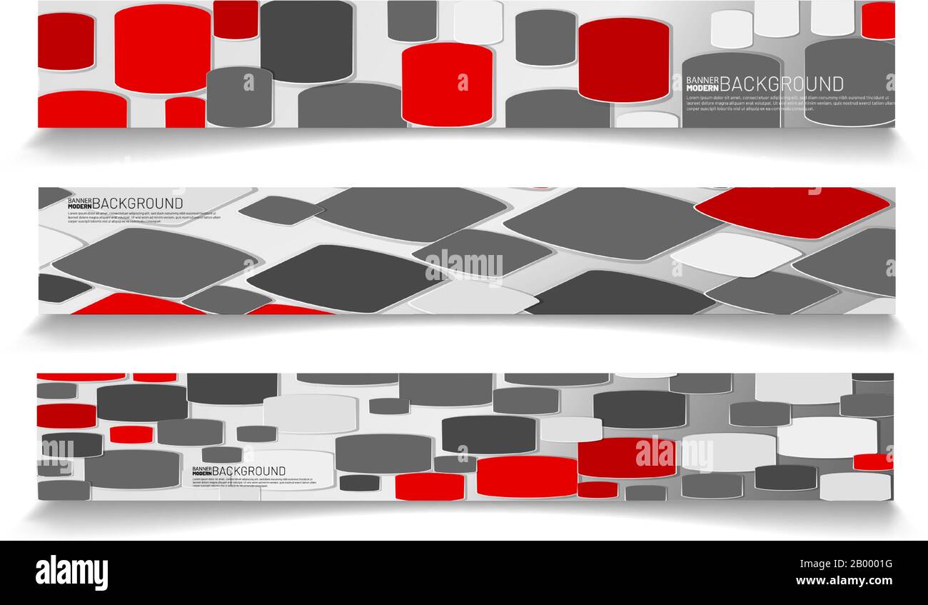 Collection of rectangular banners. Abstract vector background for your ...