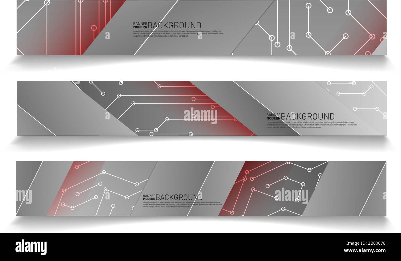 Collection of rectangular banners. Abstract vector background for your ...