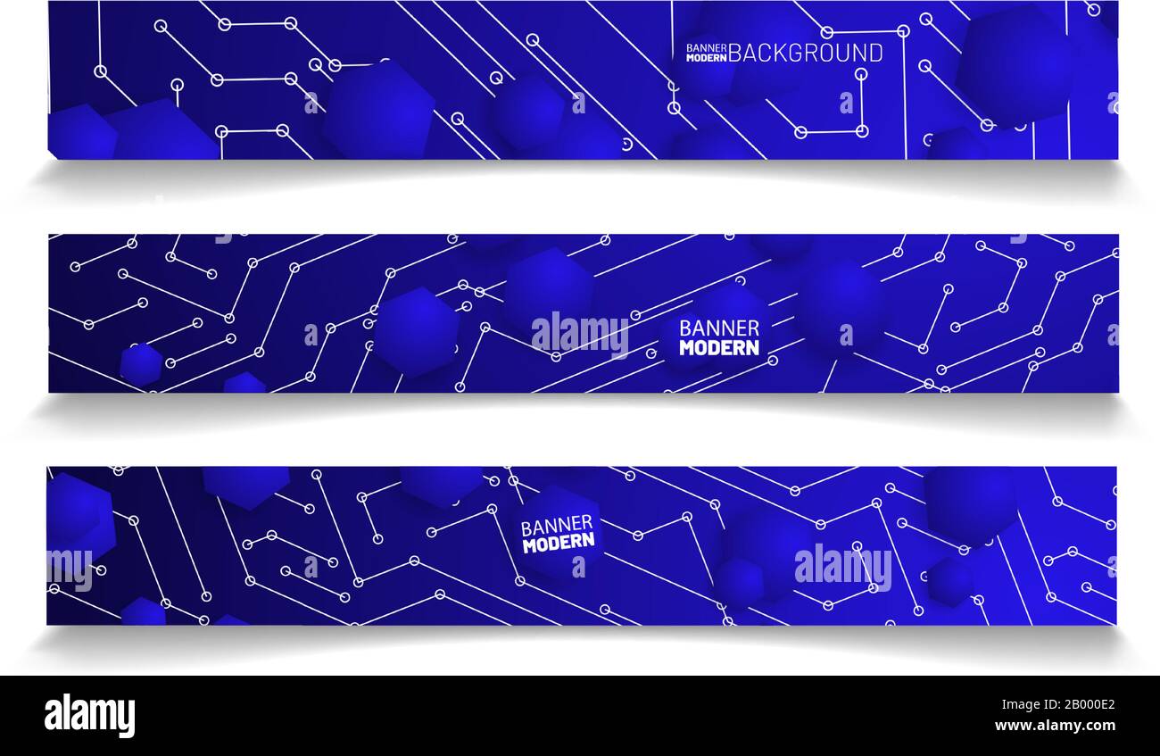 Collection of rectangular banners. Abstract vector background for your ...