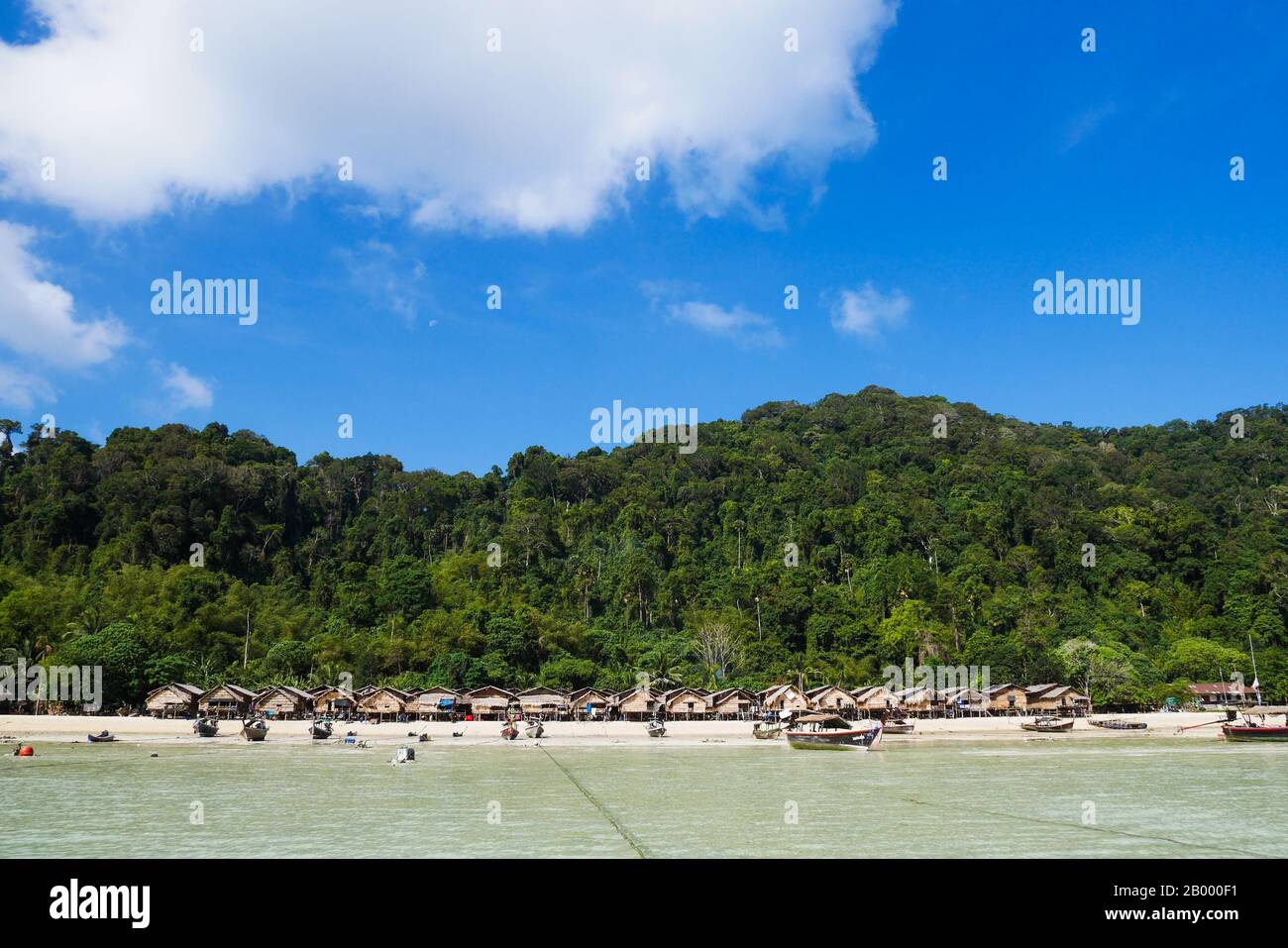 The Moken Sea Gypsy Village at Koh Surin on the Mu Ko Surin National ...