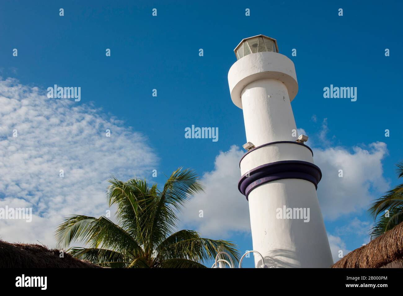 A lighthouse in San Miguel de Cozumel on Cozumel Island near Cancun in ...