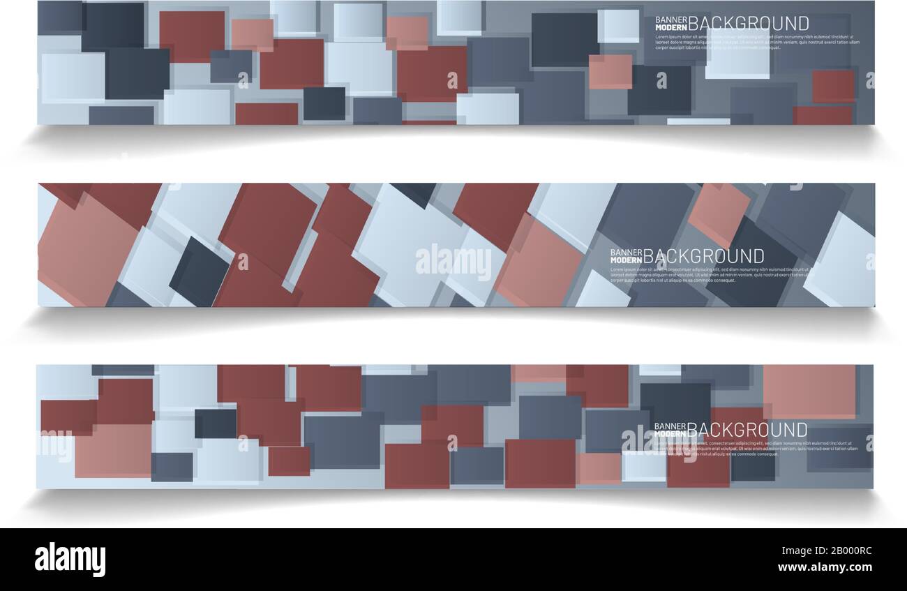 Collection of rectangular banners. Abstract vector background for your ...