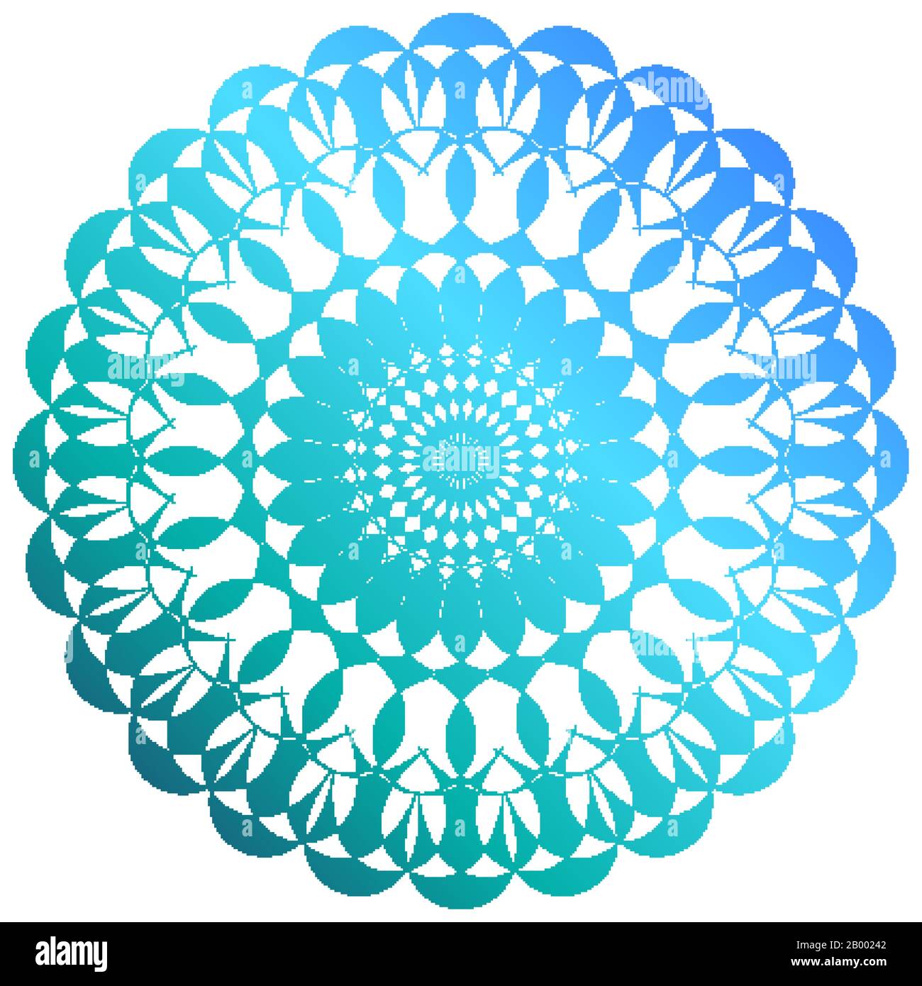 Mandala pattern design in blue color illustration Stock Vector Image ...