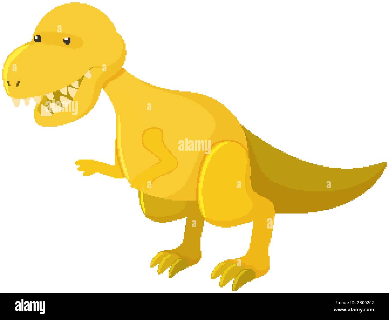 Single picture of tyrannosaurus rex in yellow illustration Stock Vector ...