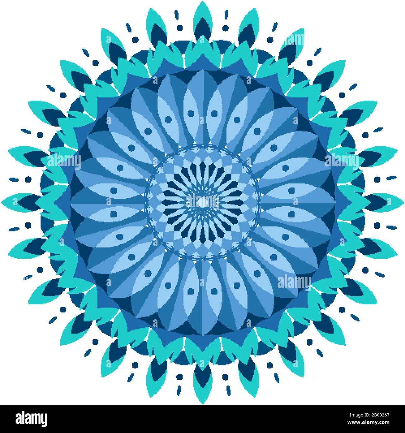 Mandala pattern design in blue color illustration Stock Vector Image ...