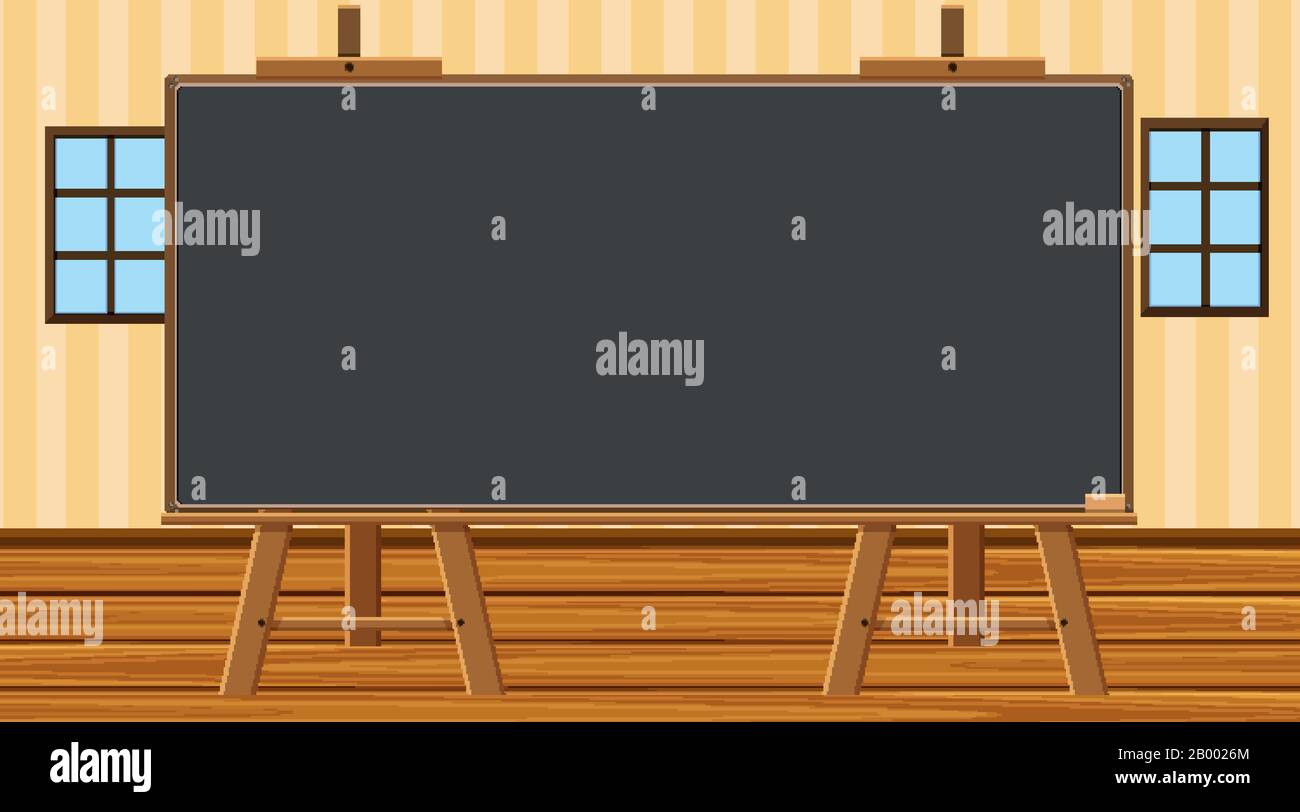 Blackboard template on the wall illustration Stock Vector Image & Art ...