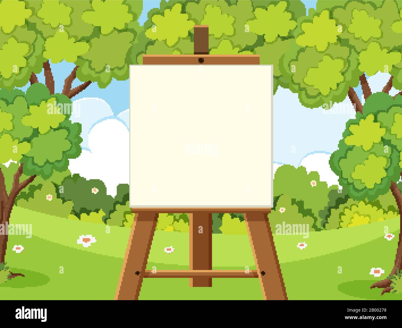 Blank canvas garden Stock Vector Images - Alamy