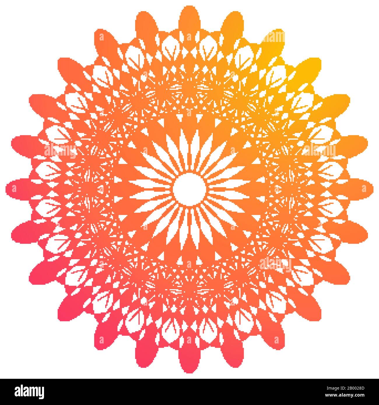 Mandala pattern design in orange color illustration Stock Vector Image ...