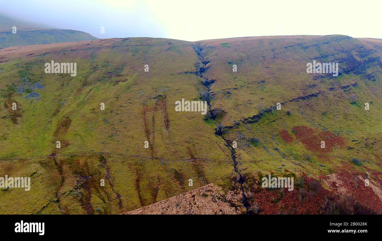 The amazing landscape of Brecon Beacons National Park in Wales Stock ...