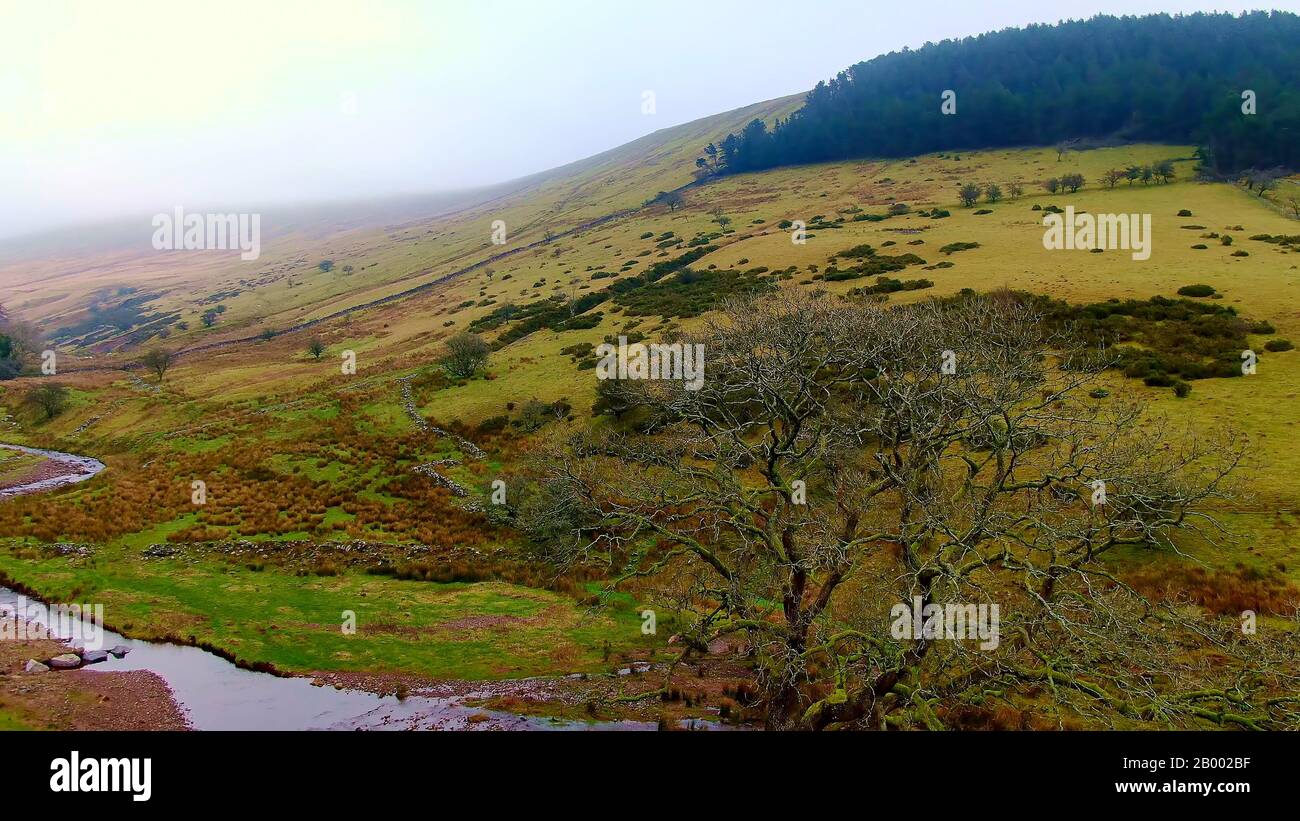 The amazing landscape of Brecon Beacons National Park in Wales Stock ...