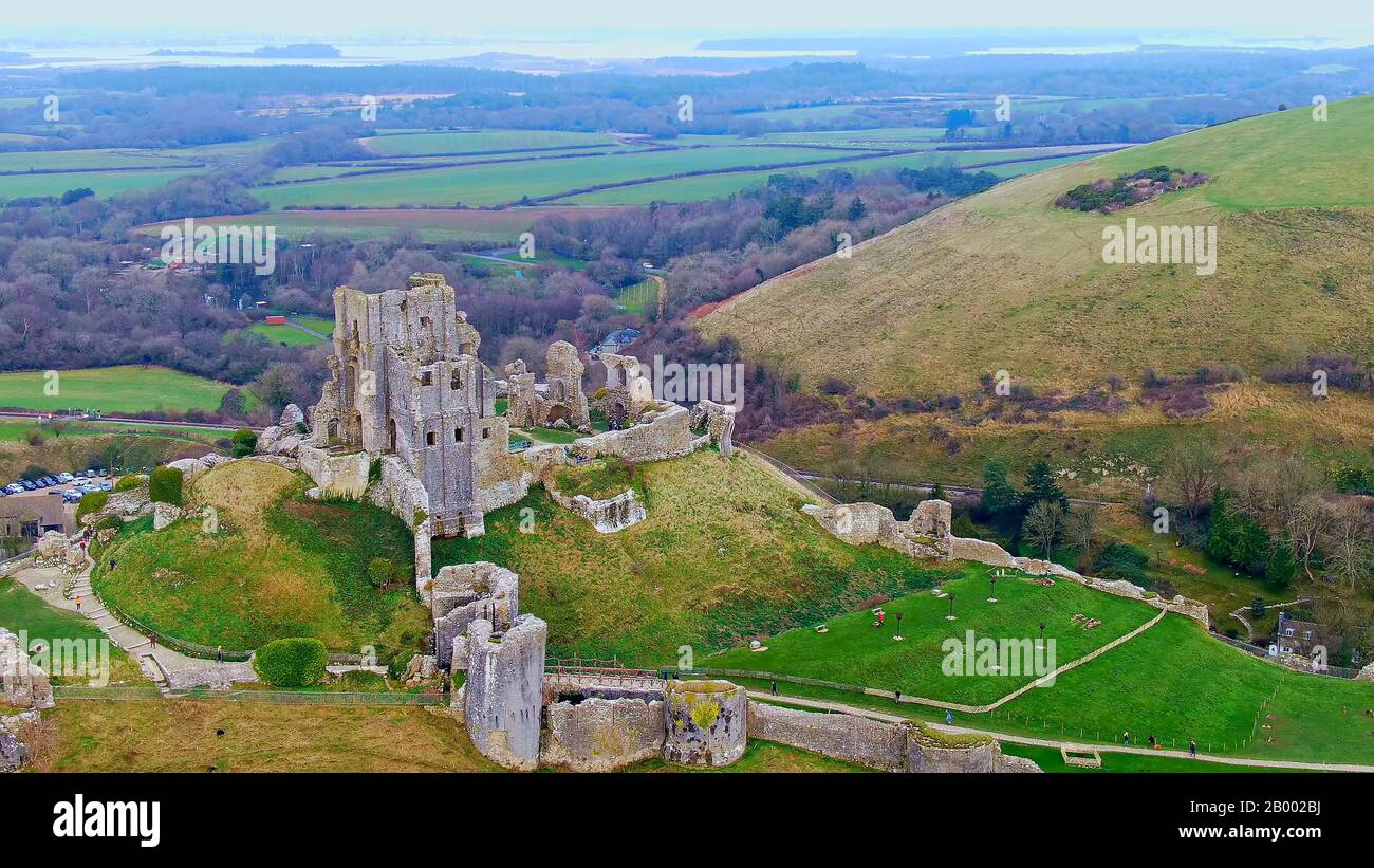 Corfe castle old church hi-res stock photography and images - Alamy