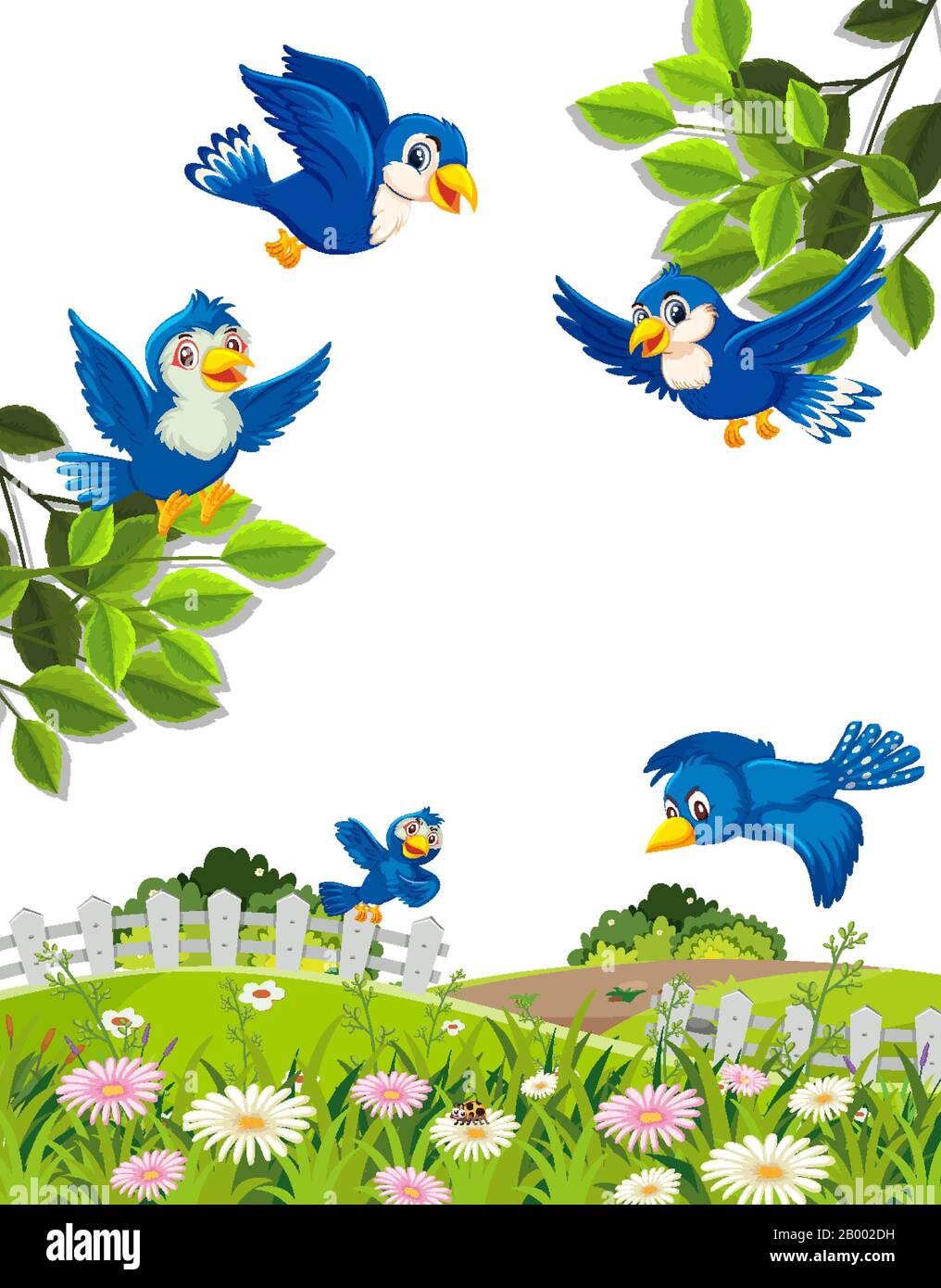 Beautiful birds in zoo park Stock Vector Images - Alamy