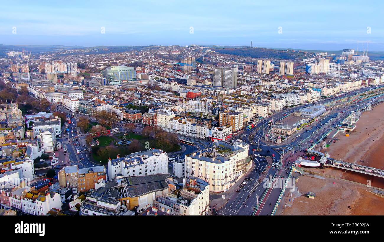Aerial view brighton pavilion hi-res stock photography and images - Alamy