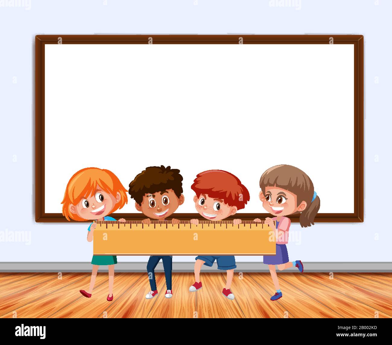 Frame design with board and children illustration Stock Vector Image ...