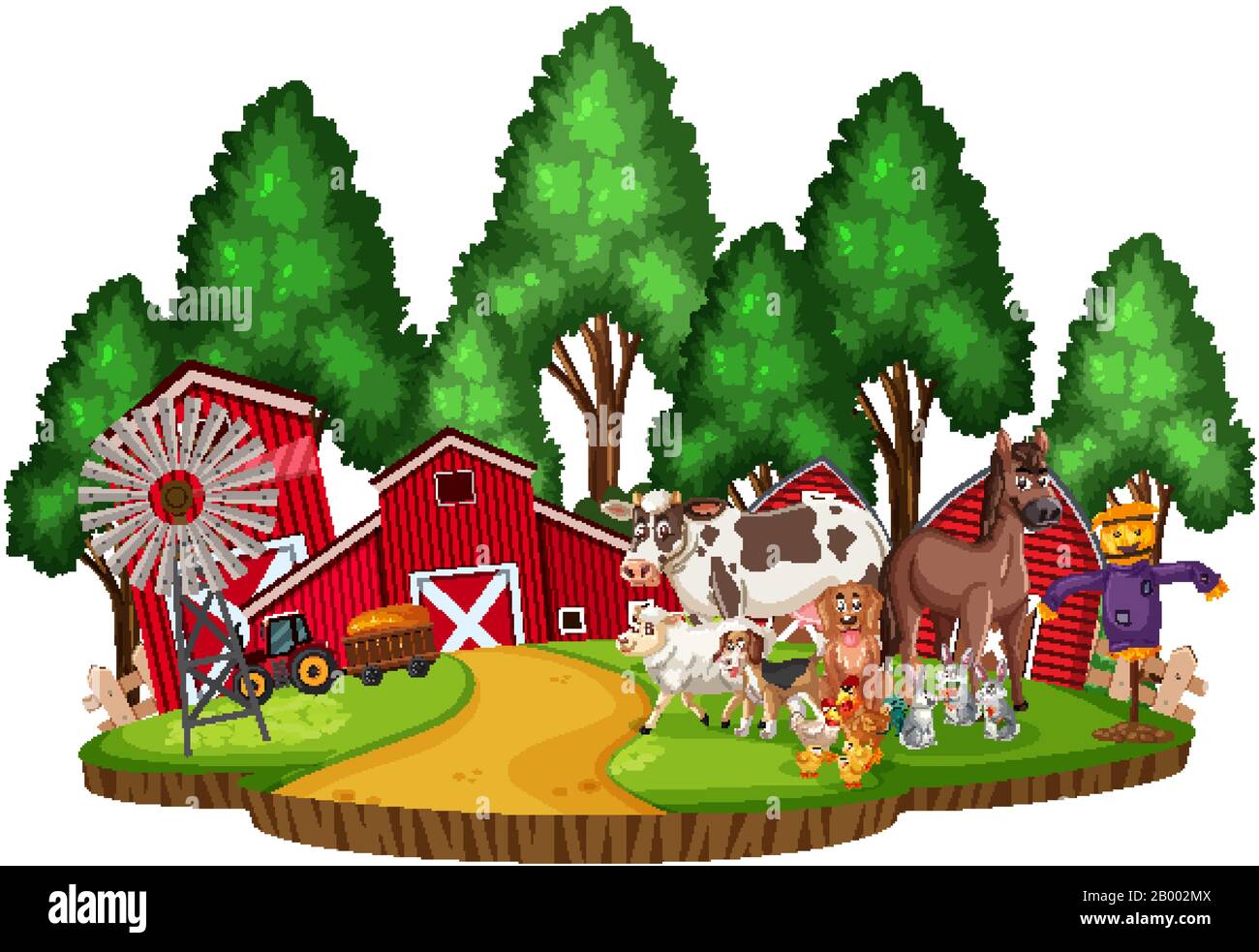 Farmyard barn cartoon hi-res stock photography and images - Alamy