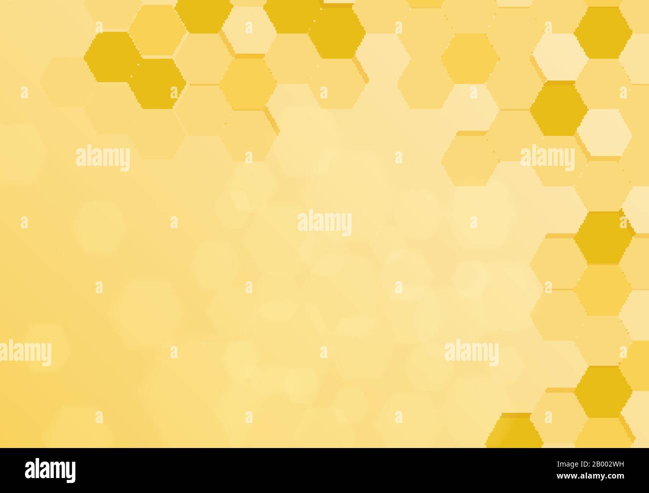Background design with yellow hexagon patterns illustration Stock ...