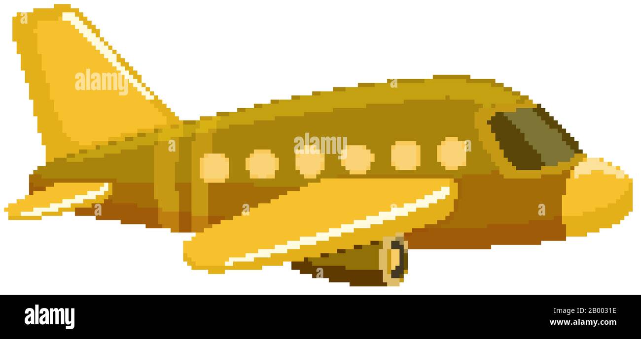 Single picture of yellow jet plane illustration Stock Vector Image ...