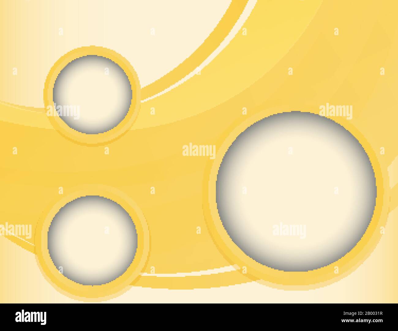 Background design with round patterns in yellow illustration Stock ...