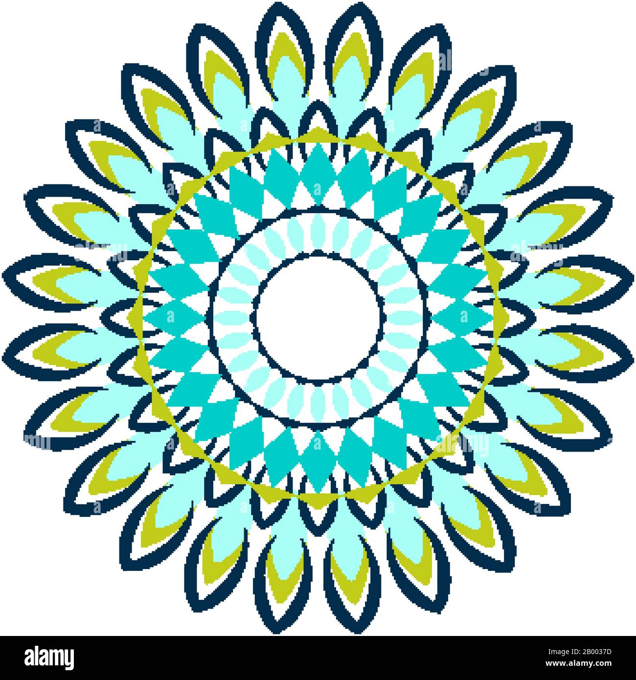 Mandala pattern design in blue color illustration Stock Vector Image ...